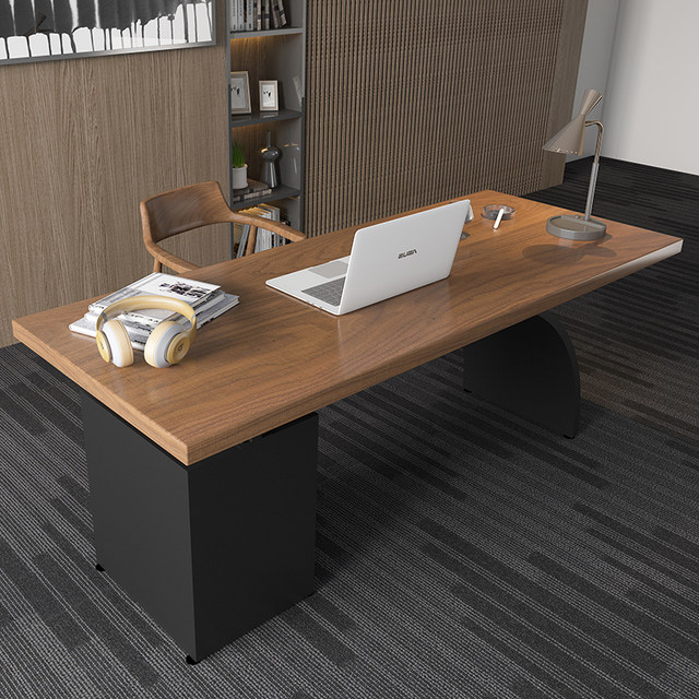 Iron Solid Wood Desk Simple and Modern PC Desks Creative LOFT Home Desk ...