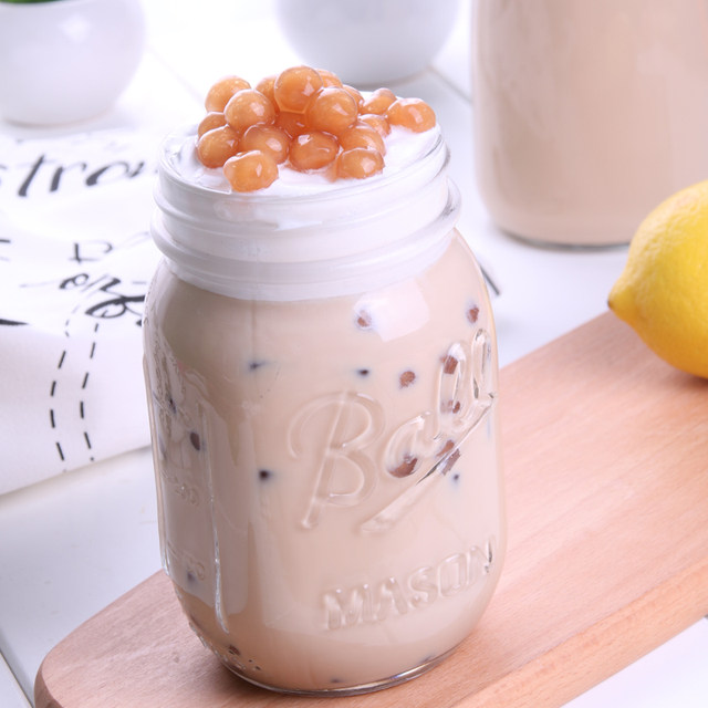 Xuanfu Black Pearl Pink Round Amber Milk Tea Special Pearl Quick ...