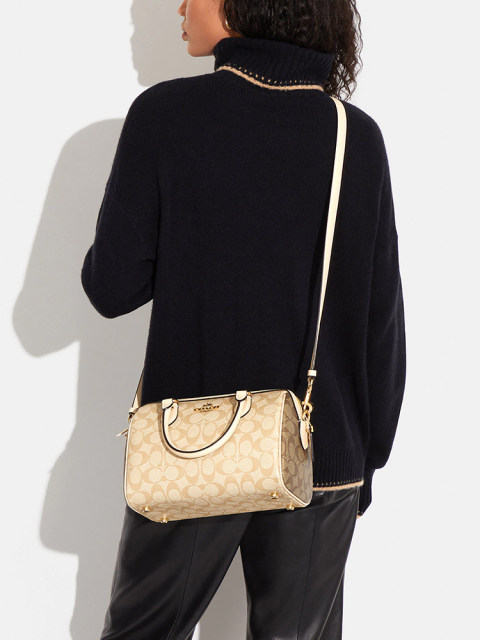COACH new milk tea color Boston bag classic old-fashioned handbag ...