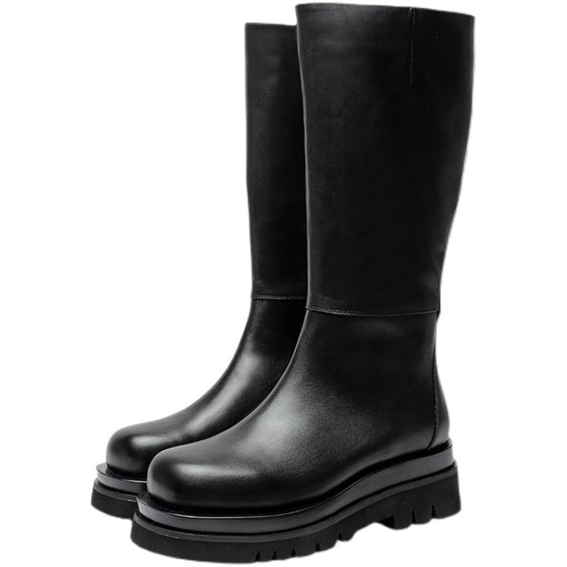 Winter boots men's Martin boots knight boots thick soles increased top ...