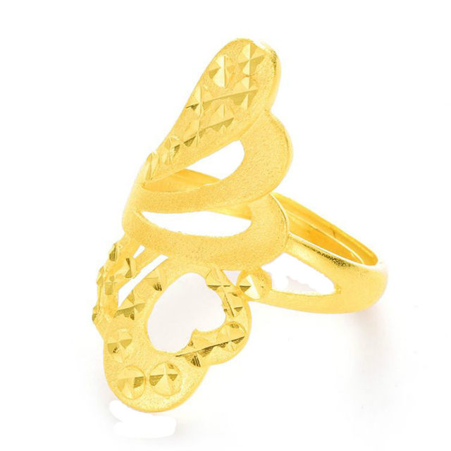 Vietnamese sand gold ring for women, 24K gold-plated ring for women ...