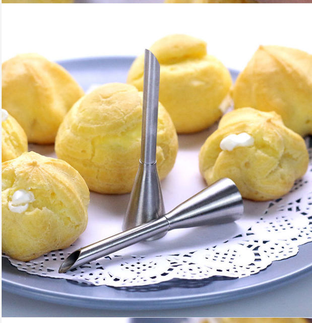 Stainless steel puff piping mouth Lightning puff flower mouth Hokkaido ...