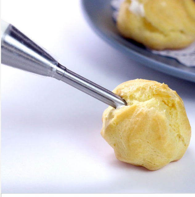 Stainless steel puff piping mouth Lightning puff flower mouth Hokkaido ...