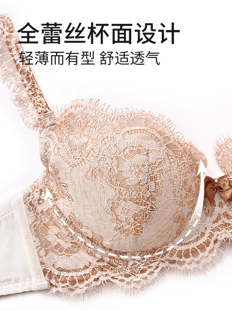 Lily Moda underwear women gathering small breasts French lace sexy 2025 spring thin pure desire ...