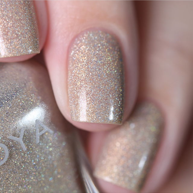 Authentic zoya nail polish nude beige holographic smoothie zp883 BRIGHTON diamond champagne shimmer
