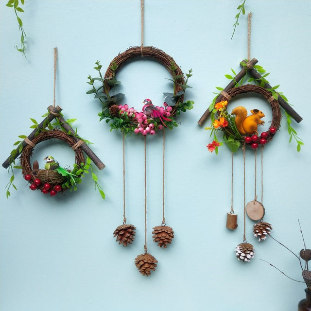 Flower ring decorative wall pendant wall wall hanging living room room ...