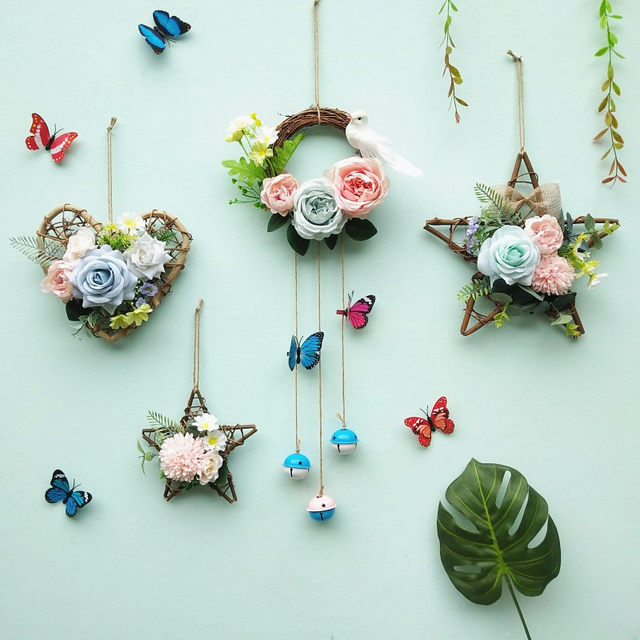 Flower ring decorative wall hanging decoration wall pendant wall ...