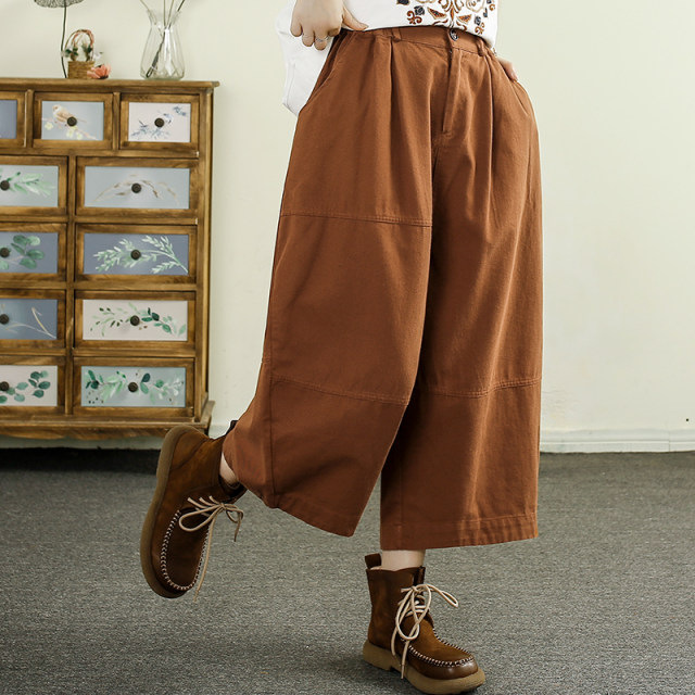 Qianqiu Feiyan literary cotton casual harem pants for women autumn new ...