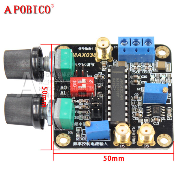 Max038 Function Signal Generator Module With Op Amp: Triangular, Sine, Rectangular, Pulse Waves ...