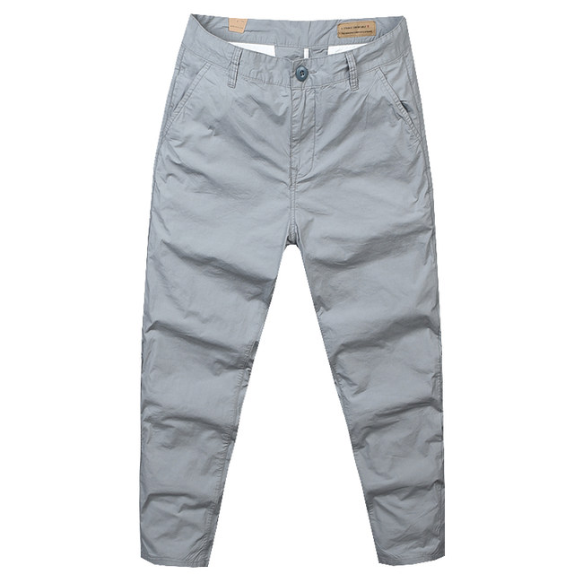 Summer cool pants men's summer thin breathable loose small straight ...