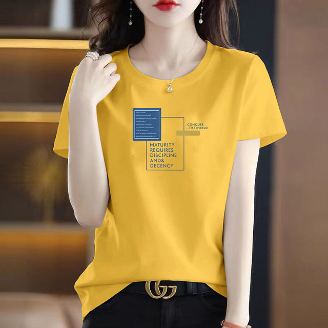 Brand discount big-name foreign trade 100% cotton short-sleeved t-shirt ...