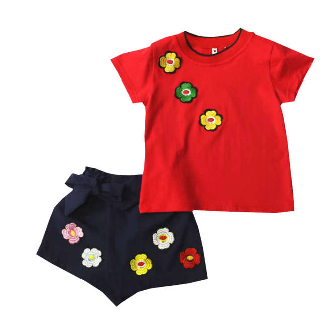 Girls Summer Suit 2024 New Trendy Big Children Short-sleeved Children's ...