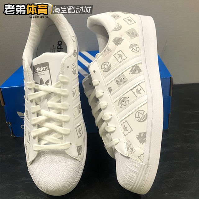 Adidas Adidas SUPERSTAR men's and women's retro classic shell toe ...