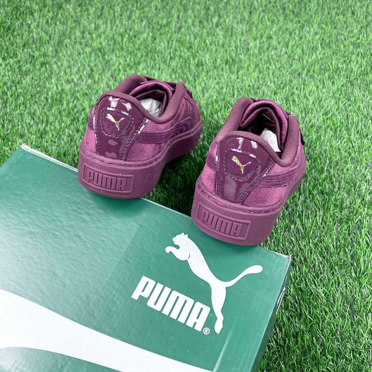 Puma Platform Velvet Rihanna Classic Velvet Heightening Thick Sole Pink ...