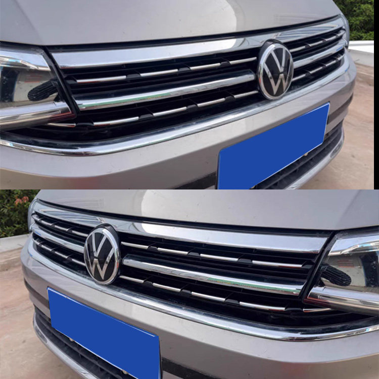 23 new Volkswagen Bora grille bright strips, front bumper modification ...