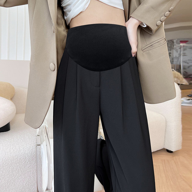 Maternity Pants Short Cropped Suit Pants 2025 New arrival Drape Spring ...