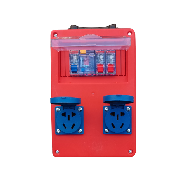 Construction site temporary electricity suitcase socket three-level box 220V single-phase ...