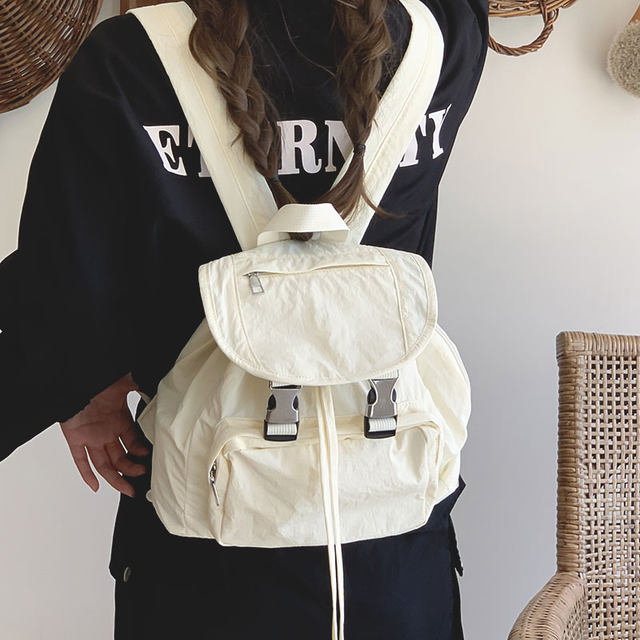 Korean ins blogger's same style lightweight travel backpack nylon canvas travel backpack casual ...