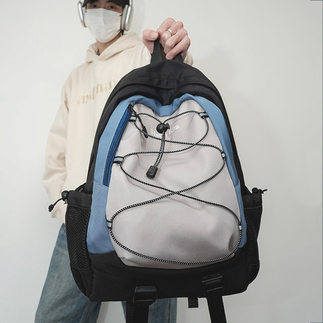 Sports travel backpack for women 2024 new casual color matching retro ...