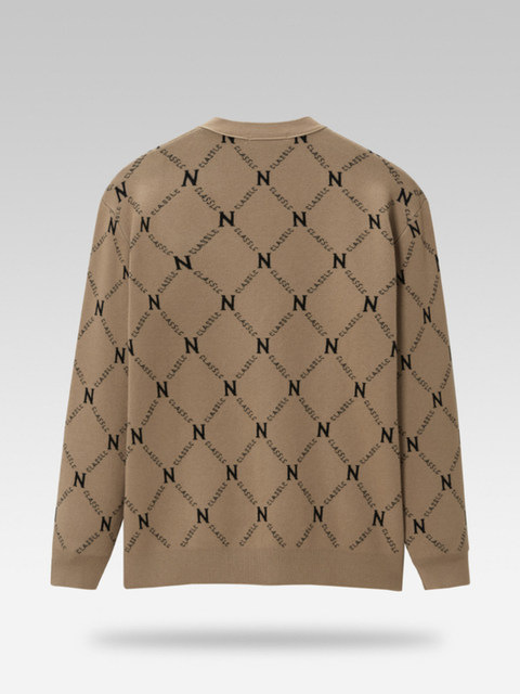 HLA/Hailan House knitted jacket comfortable and warm, old flower style ...