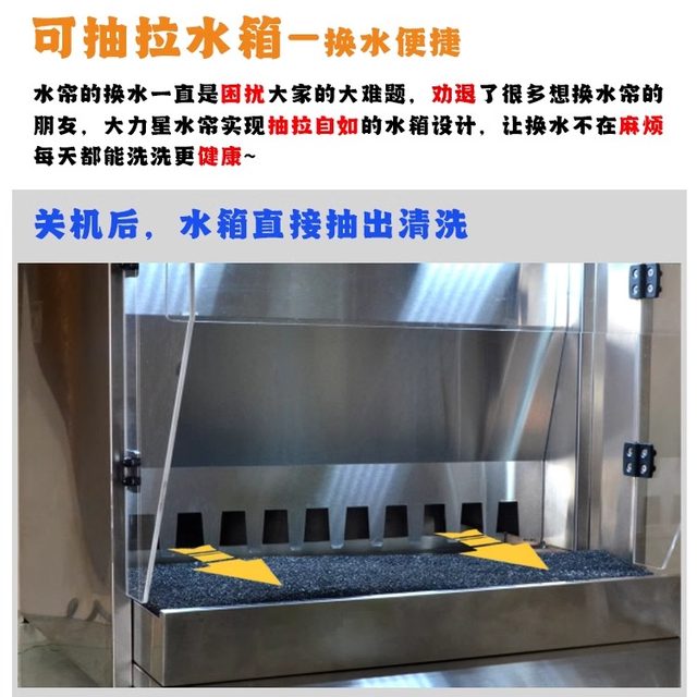 Water curtain box Dalixing negative pressure water curtain stainless ...