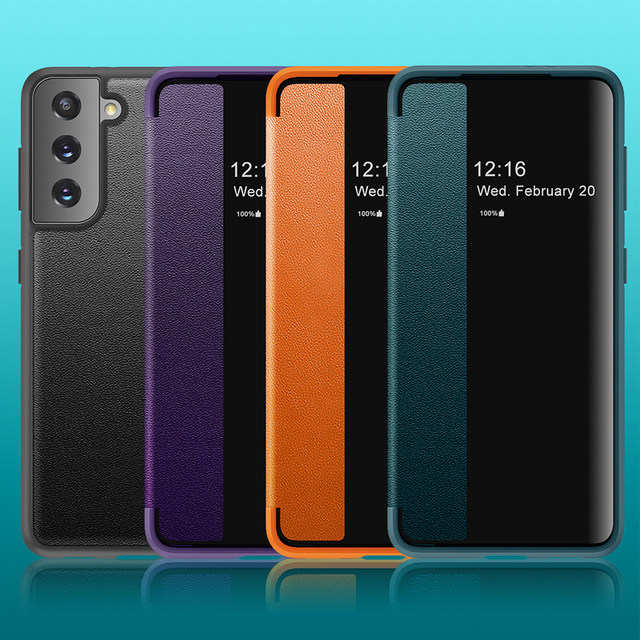 Samsung S21 mobile phone case S21 ten protection S21FE leather case ...