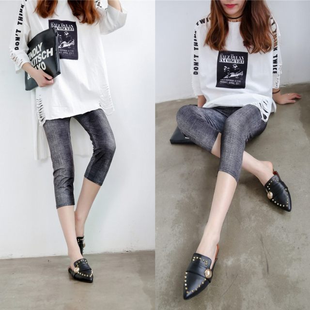 Chaochun Autumn Tight denim Black Seven Black Bottom Grane Grace Large ...