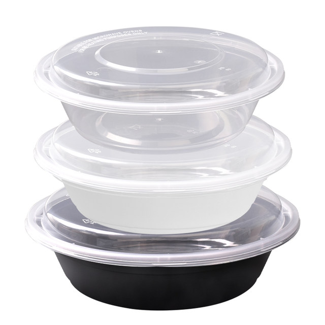American high-end round packing box bowl pasta soup bowl convex cover ...
