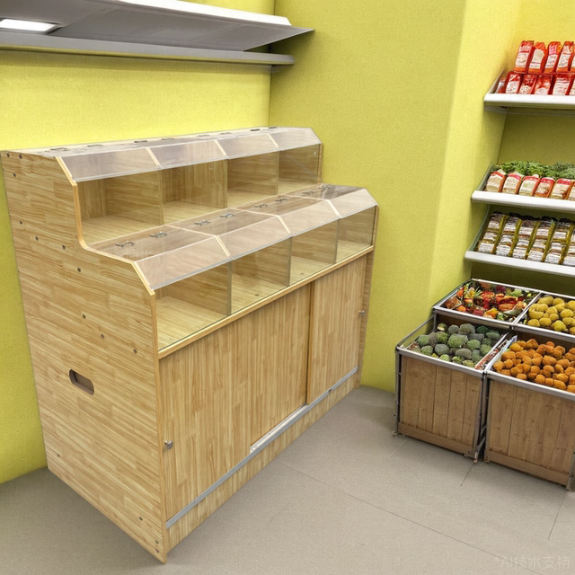 Shelf supermarket grain grain display cabinet candy snack convenience ...