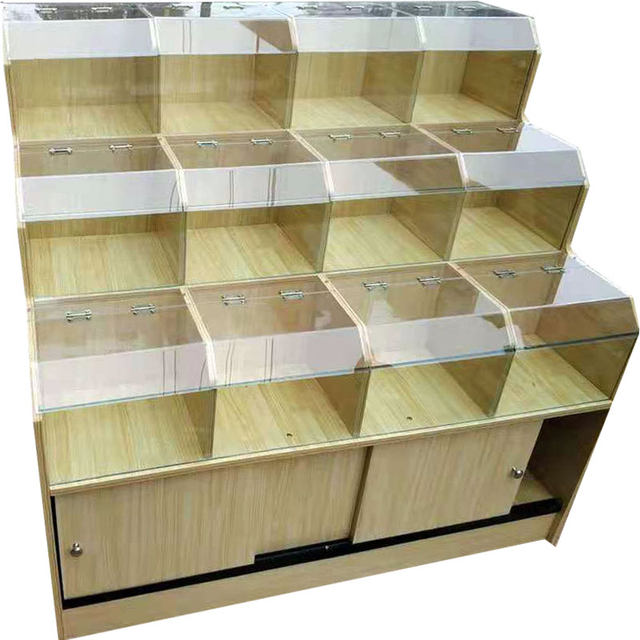 Supermarket shelf dry fruit dry goods snacks bulk convenience store ...