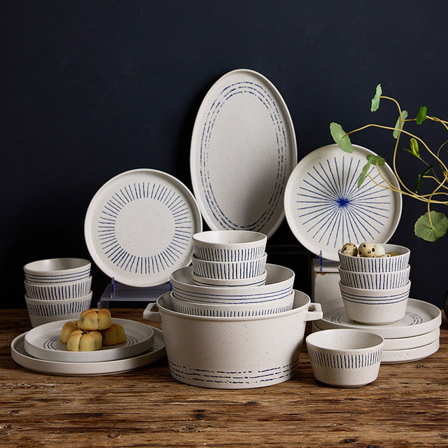 Bowl kit Household simple Japanese ceramic dishes light luxury ...