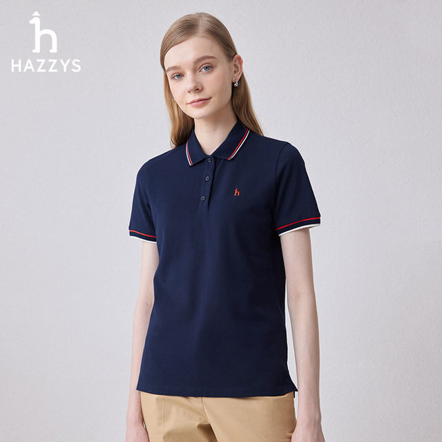 Hazzys Haggis sports short-sleeved POLO shirt for women summer new casual T-shirt top