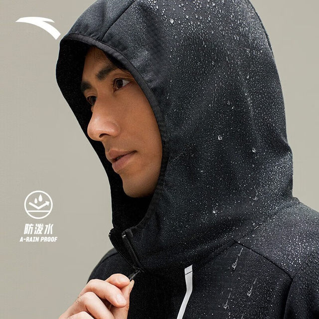 Anta sports jacket male 2024 spring and autumn plus velvet warm black ...