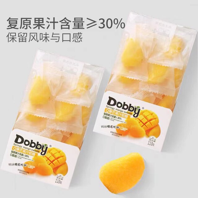 Dobby Dobby Q Mango White Peach Juice Fruit QQ Candy Travel Frog ...