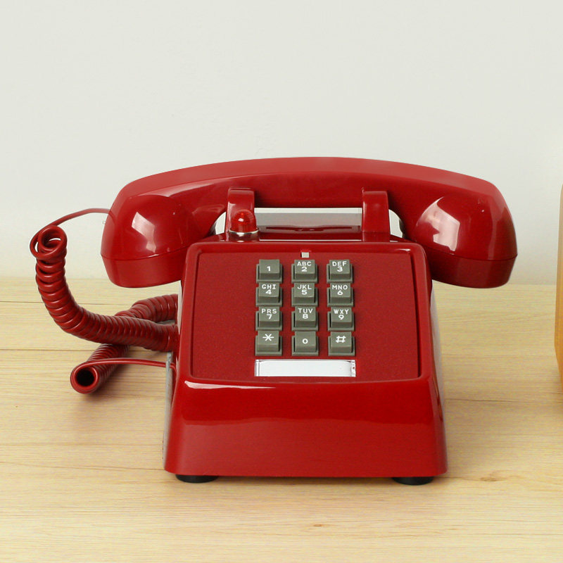 Old-Fashioned Retro Mechanical Bell Landline Telephone
