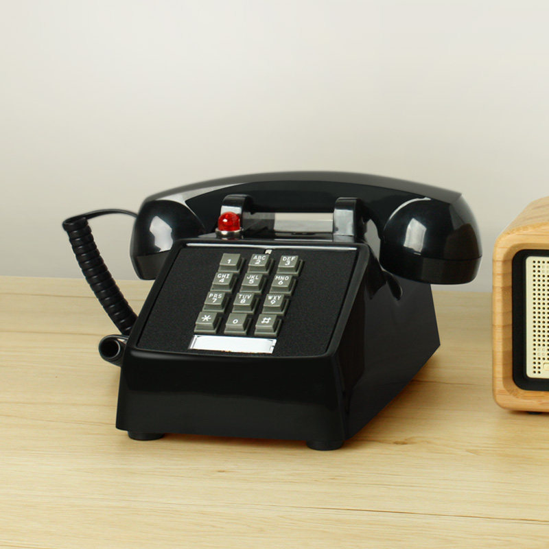 Old-Fashioned Retro Mechanical Bell Landline Telephone