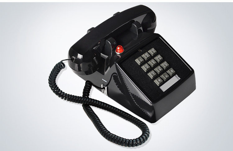 Old-Fashioned Retro Mechanical Bell Landline Telephone