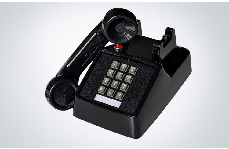 Old-Fashioned Retro Mechanical Bell Landline Telephone