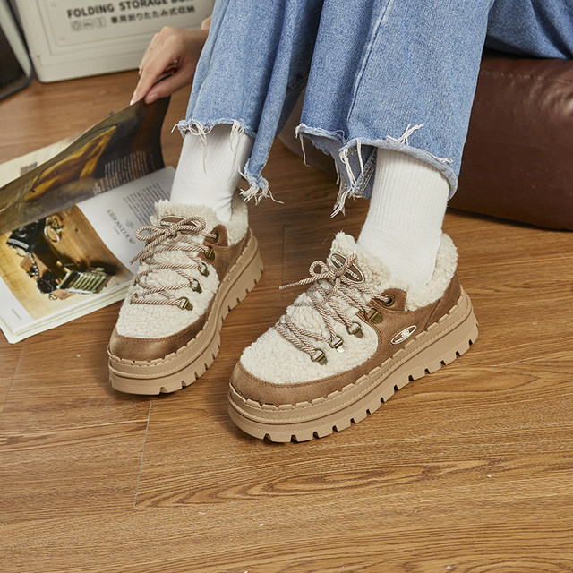 SKECHERS Sky women's shoes in autumn and winter plus velvet milk cake ...