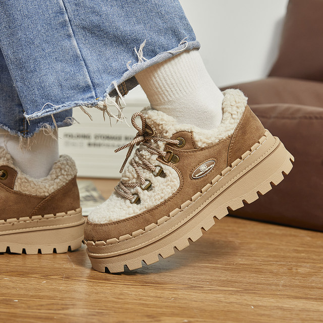 SKECHERS Sky women's shoes in autumn and winter plus velvet milk cake ...