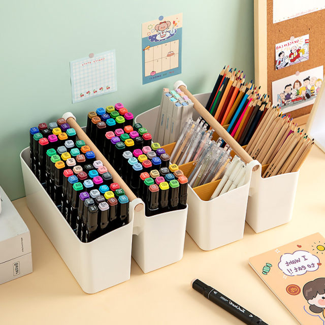 Extra large capacity pen holder storage box watercolor pen children's ...