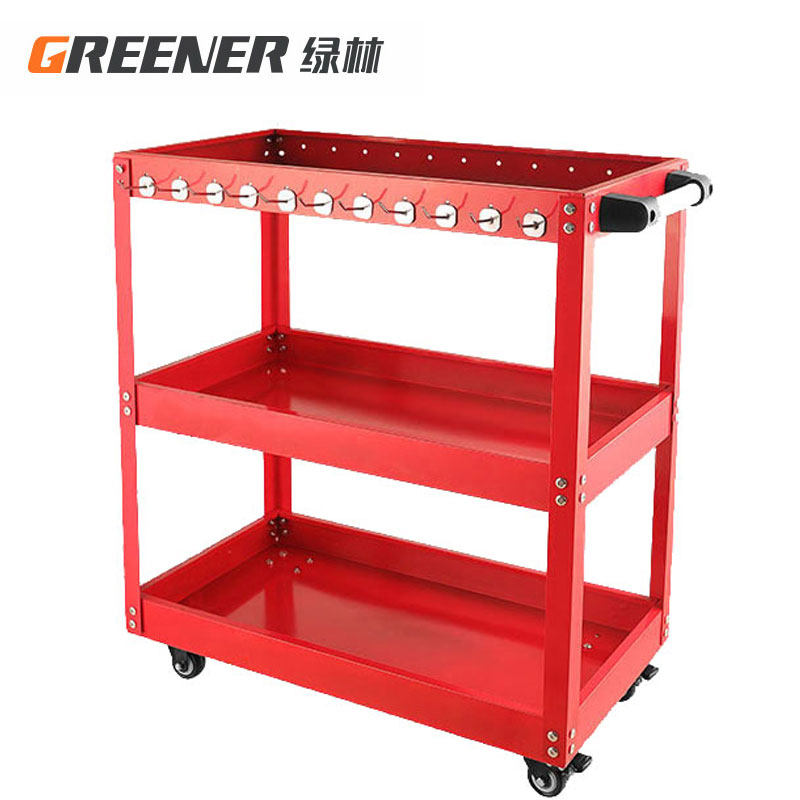 Green Forest Tool Car Maintenance Trolley - Three-Layer Auto Repair ...