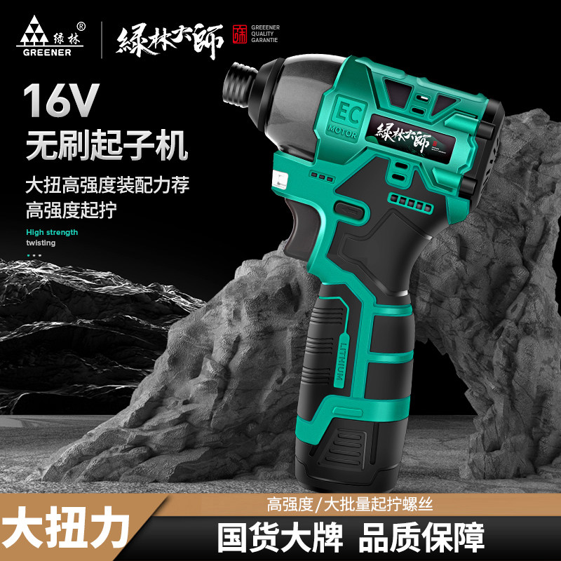 Green Forest Master Impact Screwdriver - Rechargeable Electric Drill