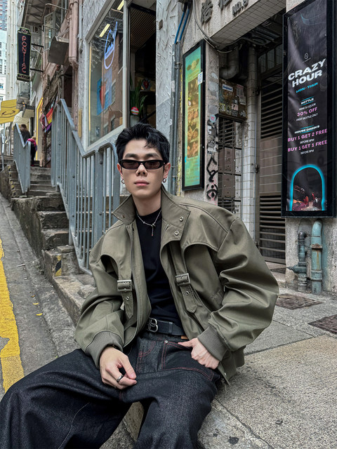 DBW Doublewin original deconstruction versatile short jacket for men's spring design, a wide ...