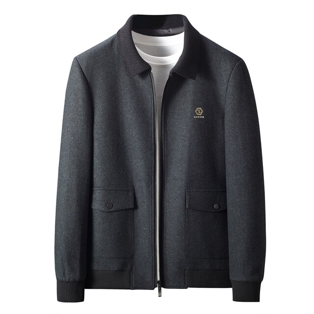 Winter 48-count anti-shrunk wool jacket for men, dignified and elegant ...