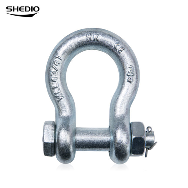 American bow shackle with nut lifting buckle snap ring galvanized ...