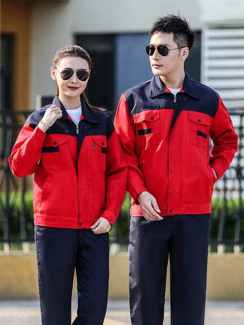 Spring and summer work clothes men's suit wear-resistant auto repair ...