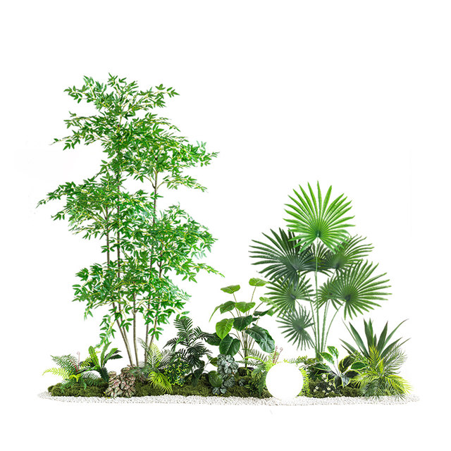 Large -scale simulation green plant landscaping landscape indoor potted ...