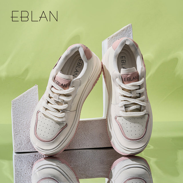 EBLAN/Yiban thick-soled heightening versatile sneakers 2024 autumn new ...