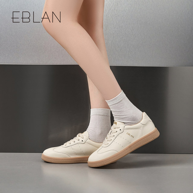 EBLAN/Eban soft-soled white shoes 2024 autumn new fashion sports and ...